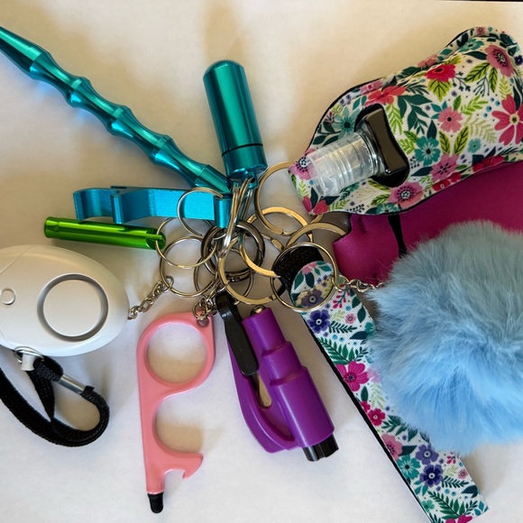 Accessories | Floral Emergency Keychain Set 21 | Poshmark